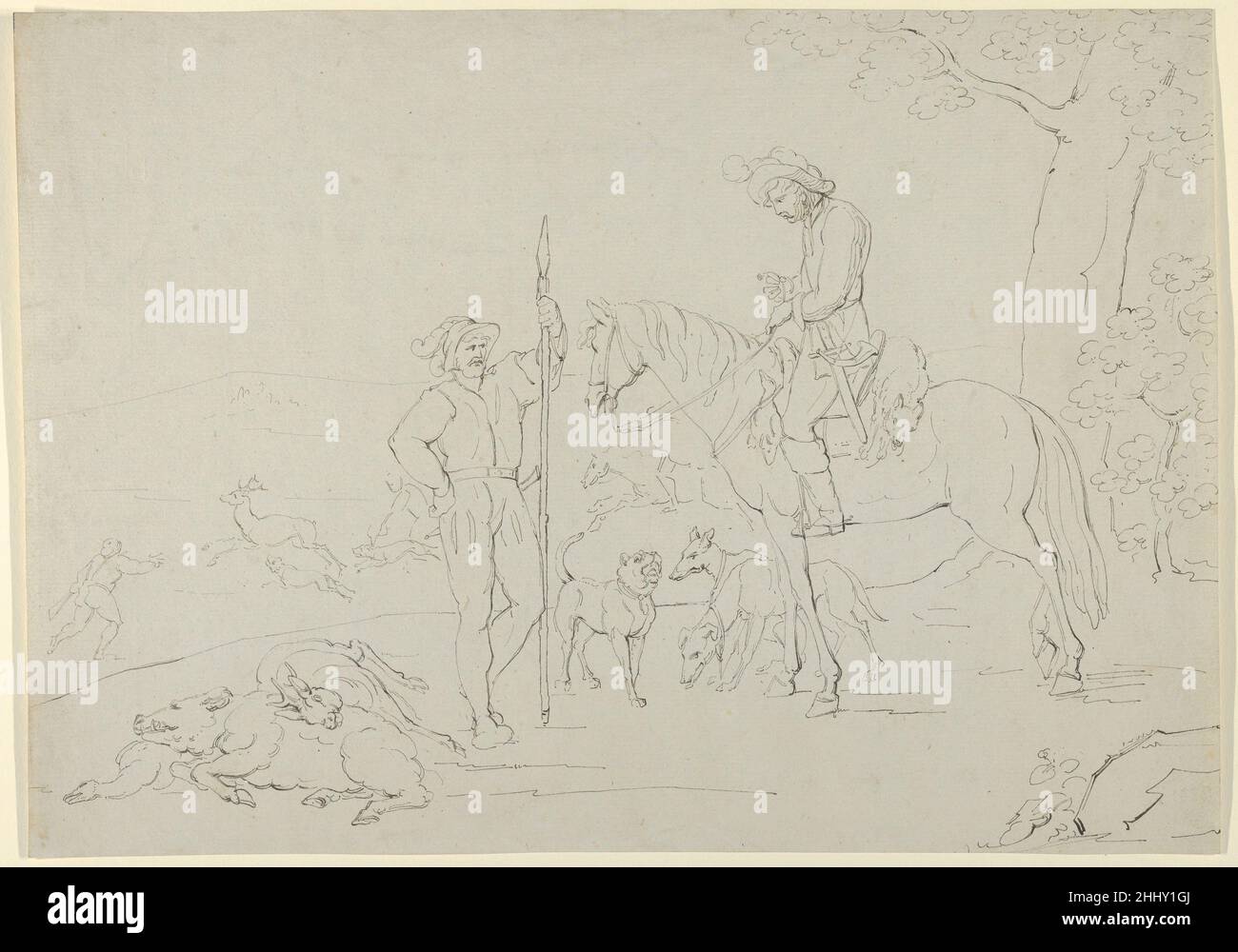 Medieval Hunting Scene ca. 1807 Franz Pforr German. Medieval Hunting ...