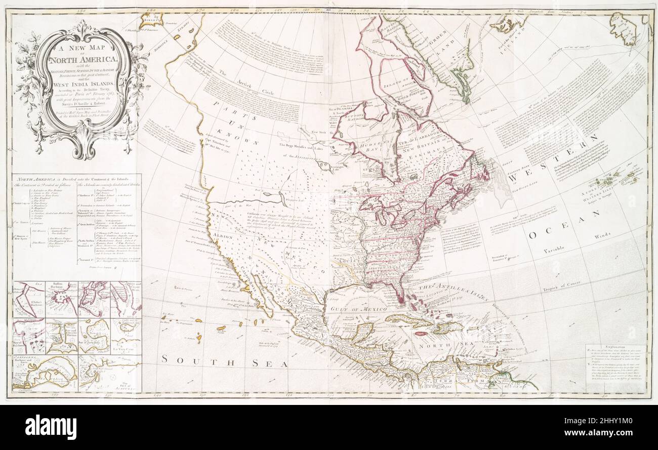 North america 1763 map hi-res stock photography and images - Alamy