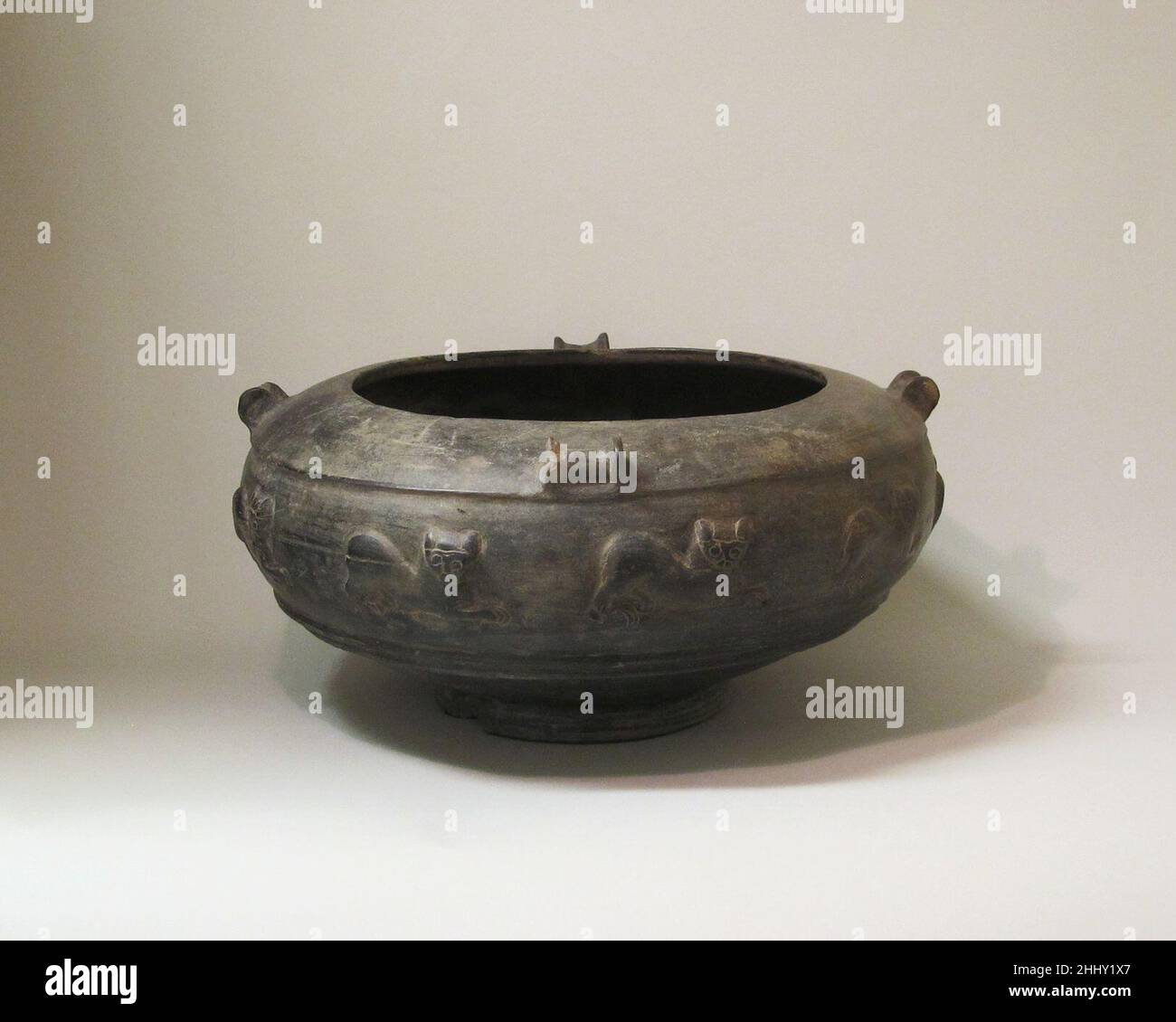 Bowl mid 6th century B.C. Etruscan Decorated with lions in relief; on ...