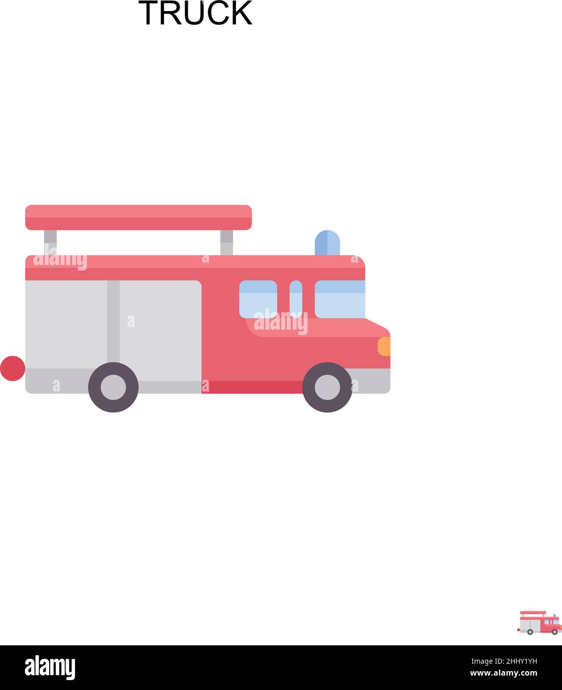 Truck Simple vector icon. Illustration symbol design template for web ...