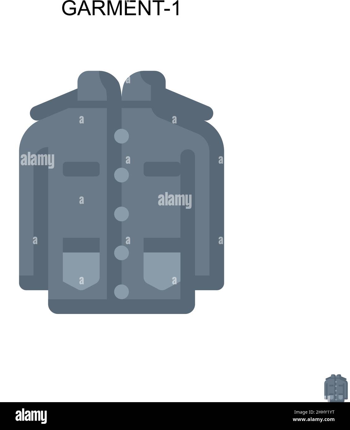 Garment-1 Simple vector icon. Illustration symbol design template for ...