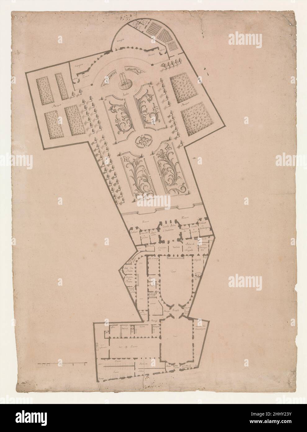 Plan of a Hotel and Garden late 17th–early 18th century Anonymous ...