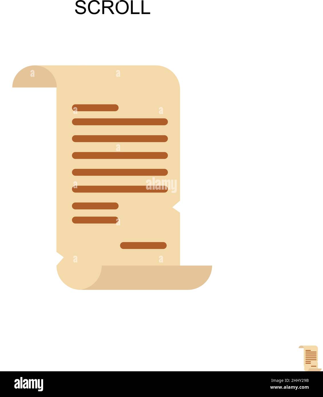 Scroll Simple vector icon. Illustration symbol design template for web ...