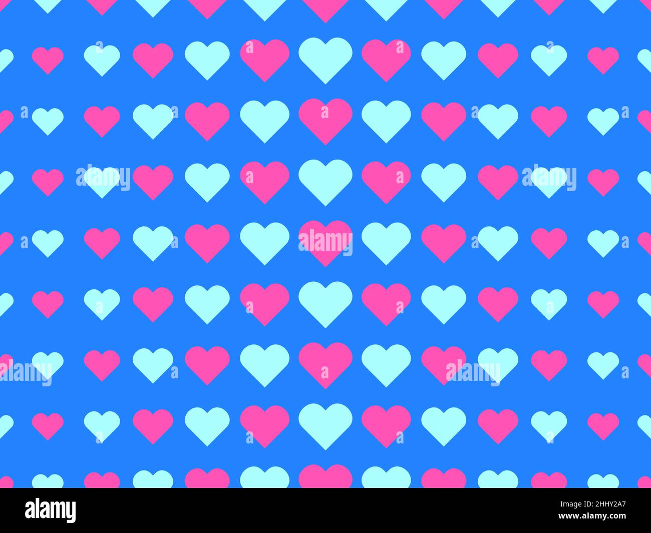 Seamless pattern with hearts pop art style. Happy Valentine's Day ...