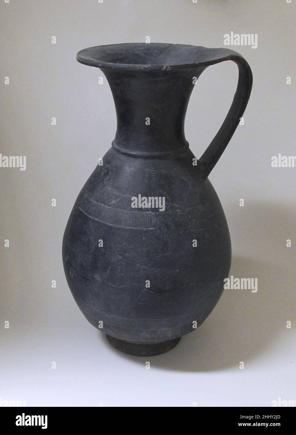 Jug 650–600 B.C. Etruscan Flaring lip, decorated with incised rays ...
