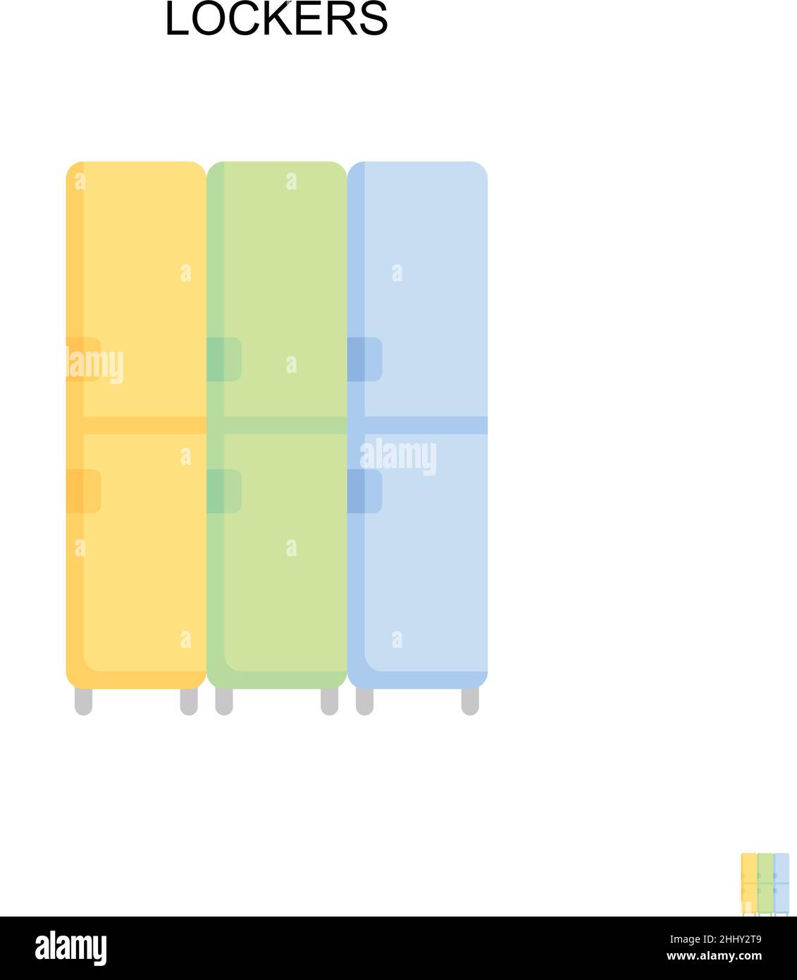 Lockers Simple vector icon. Illustration symbol design template for web ...