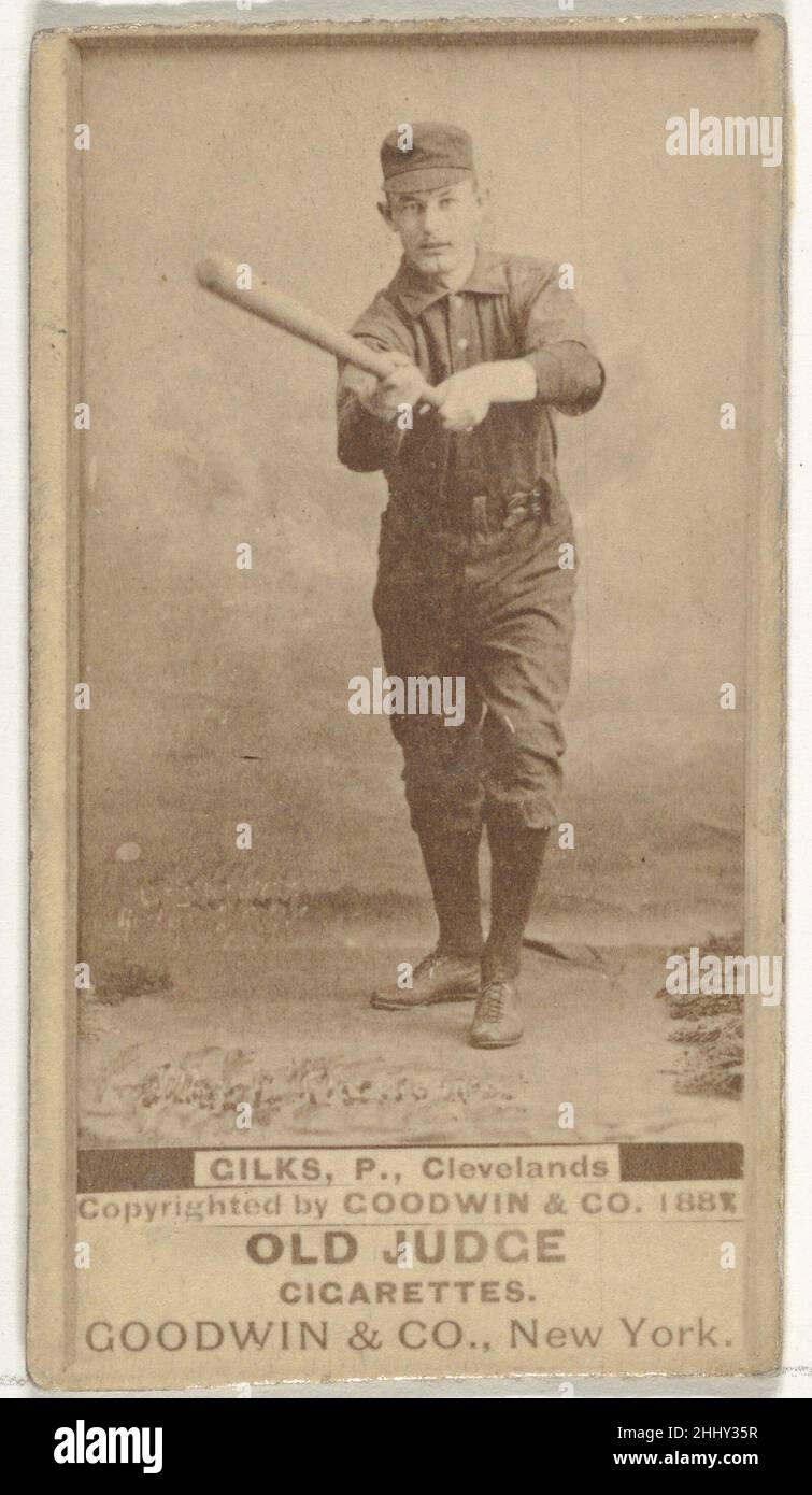 Robert James "Bob" Gilks, Pitcher, Cleveland, from the Old Judge series ...