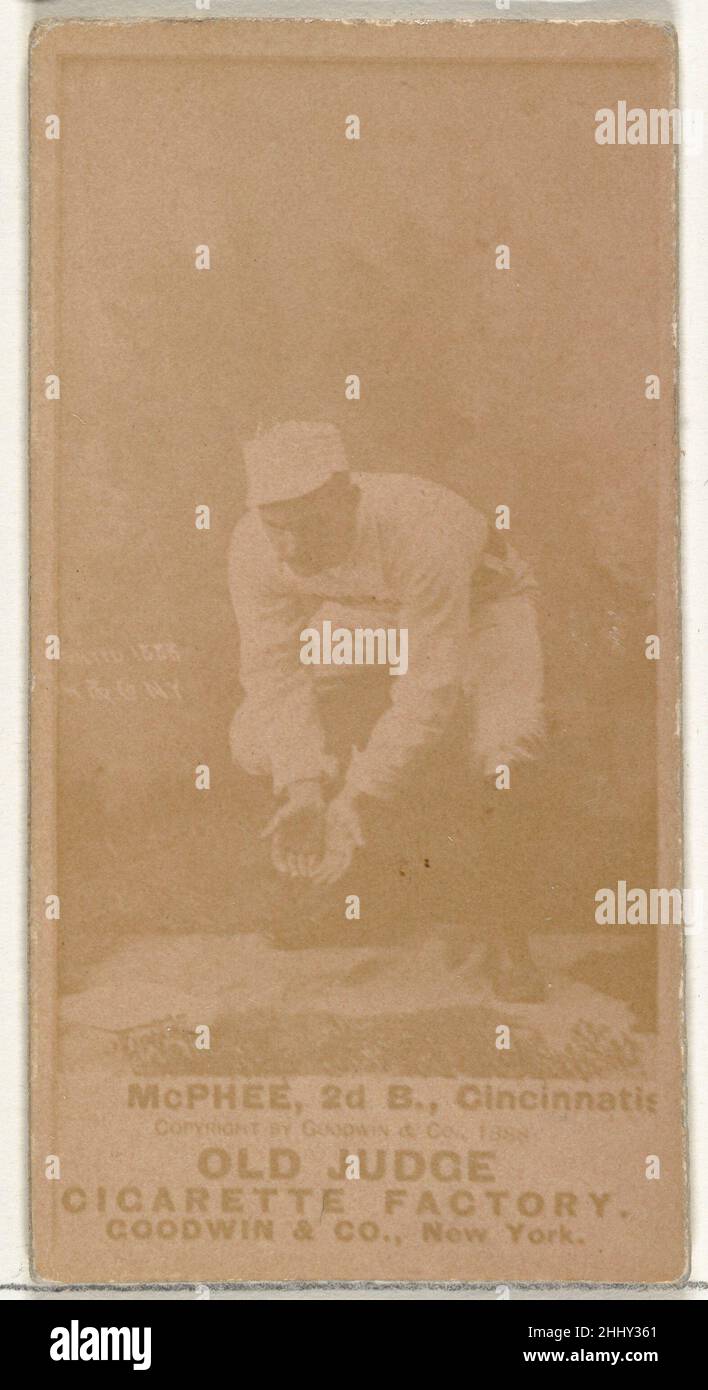 John Alexander "Bid" McPhee, 2nd Base, Cincinnati, from the Old Judge ...