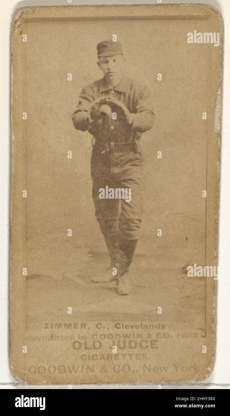 Charles Louis "Chief" Zimmer, Catcher, Cleveland, from the Old Judge ...