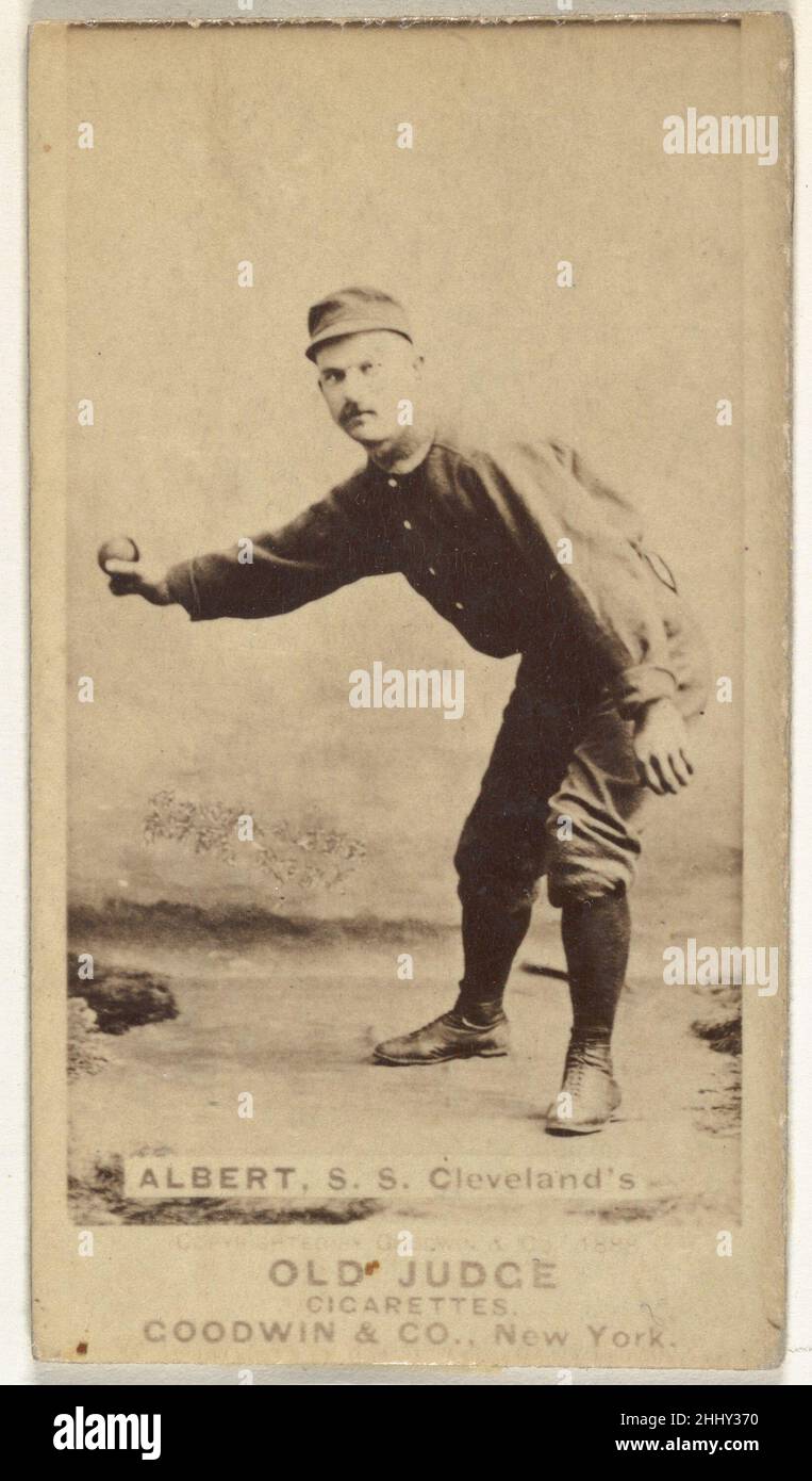 August Peterson "Gus" Alberts, Shortstop, Cleveland, from the Old Judge ...