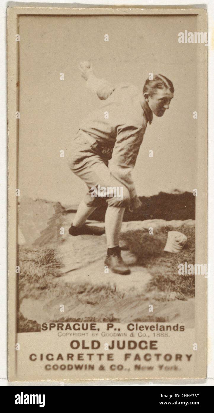 Charlie Sprague, Pitcher, Cleveland, from the Old Judge series (N172 ...