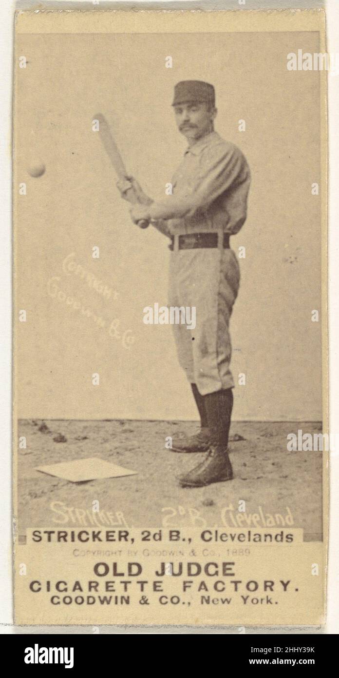 John A. "Cub" Stricker, 2nd Base, Cleveland, from the Old Judge series ...