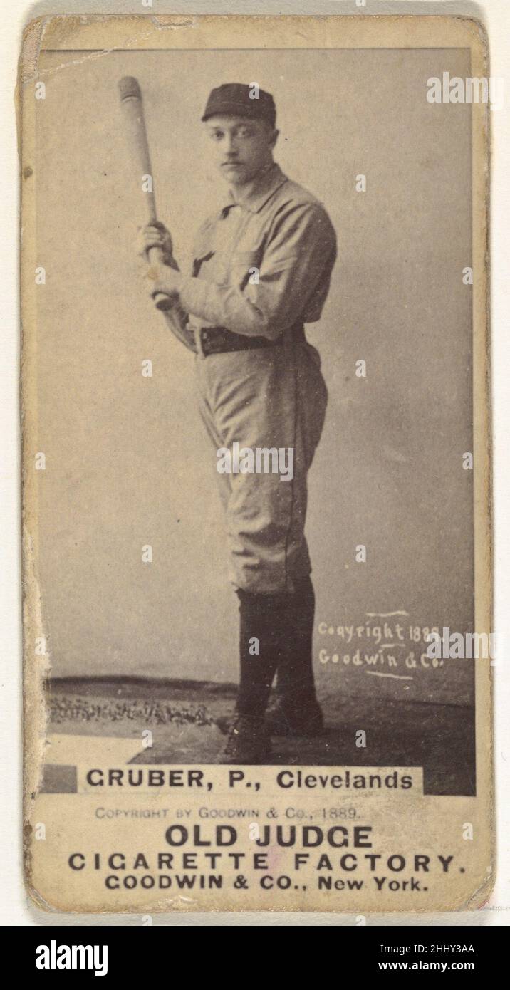 Henry Gruber, Pitcher, Cleveland, from the Old Judge series (N172) for ...