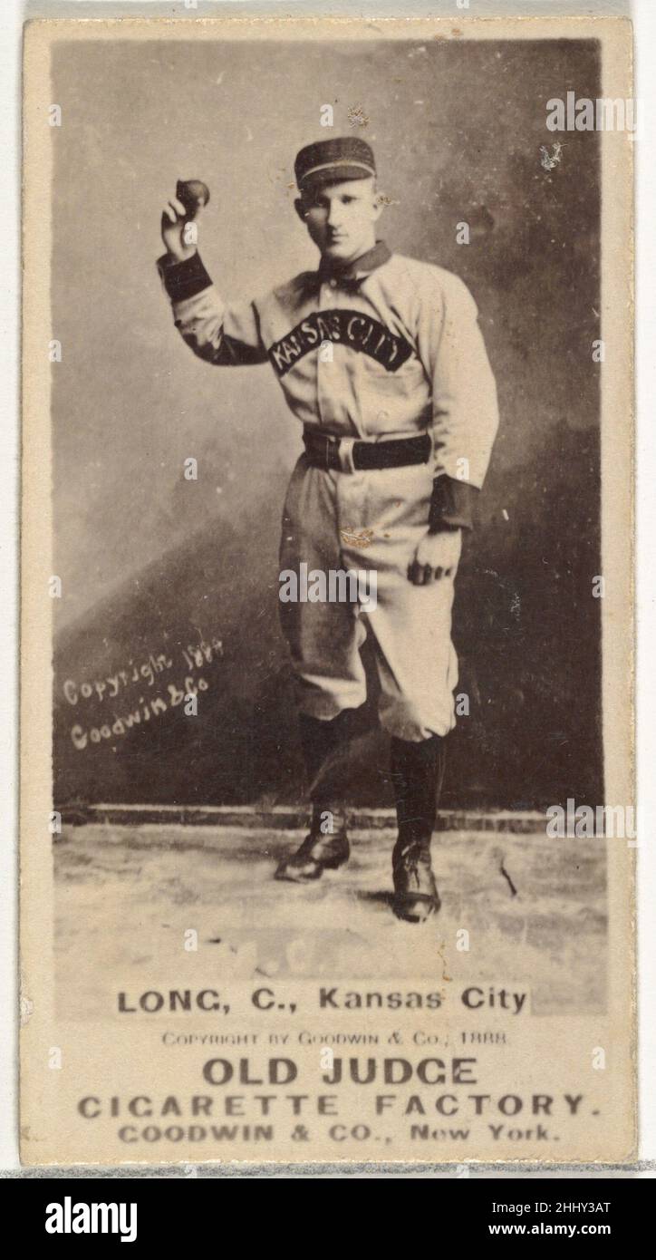 Herman C. Long, Catcher, Kansas City Cowboys, from the Old Judge series ...