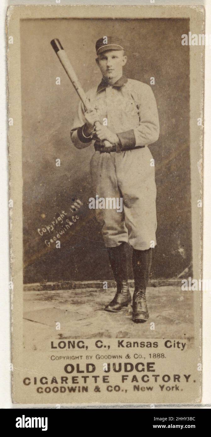 Herman C. Long, Catcher, Kansas City Cowboys, from the Old Judge series ...