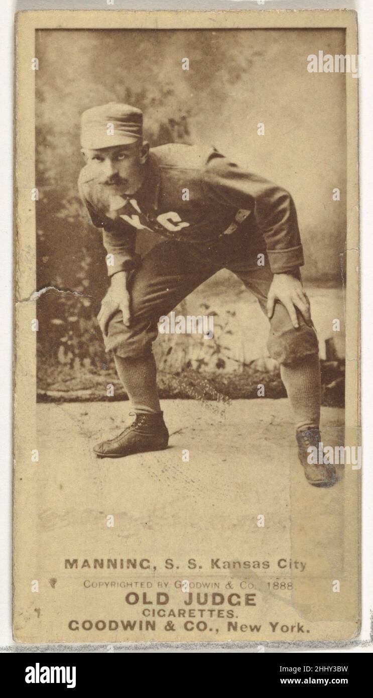 James H. "Jim" Manning, Shortstop, Kansas City Cowboys, from the Old ...