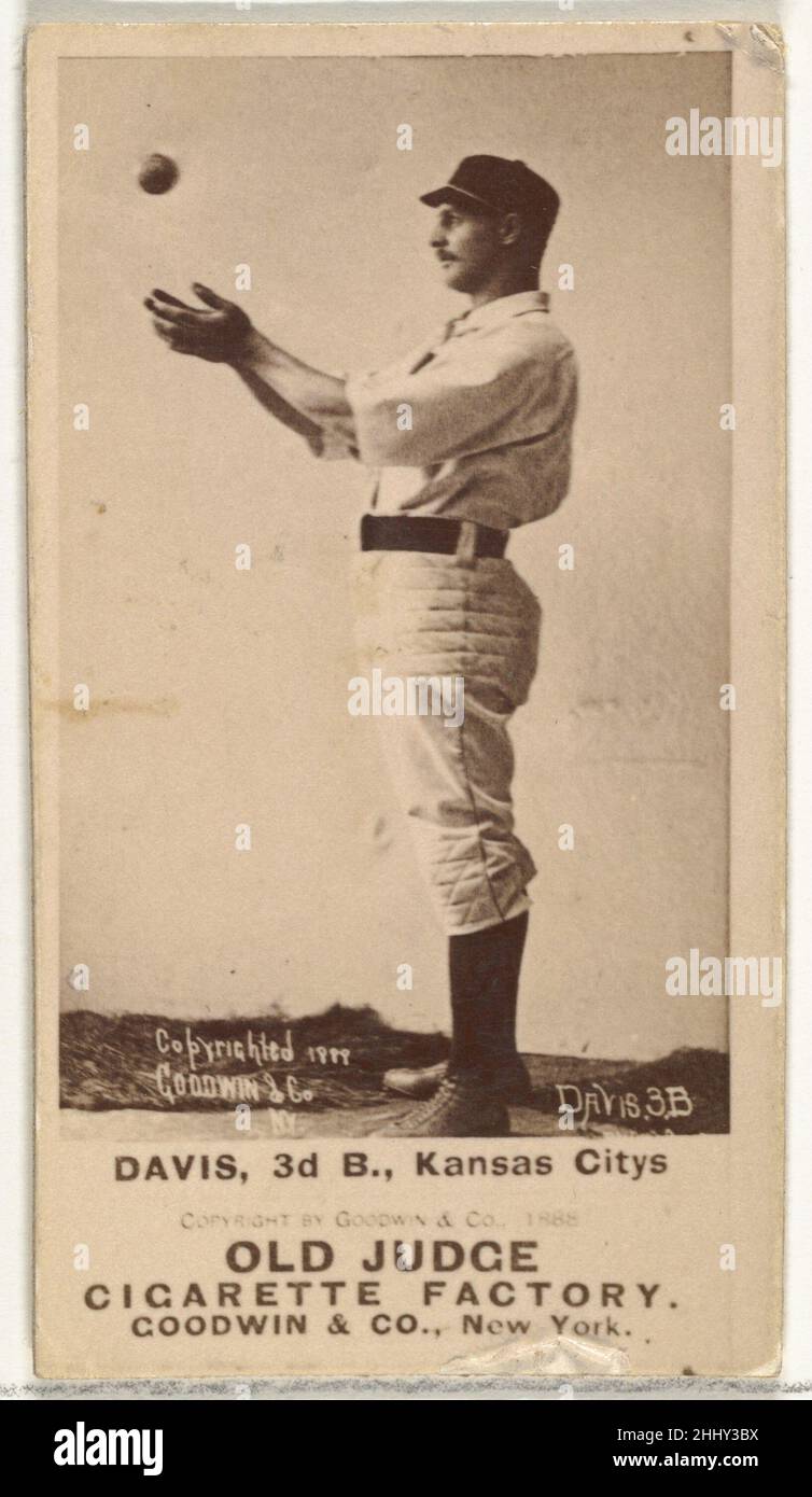 James J. "Jumbo" Davis, 3rd Base, Kansas City Cowboys, from the Old ...