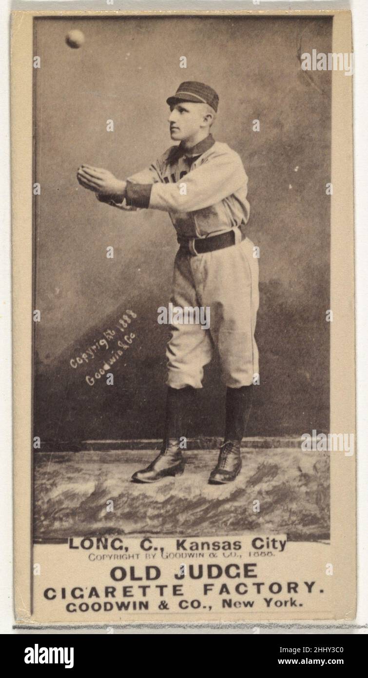 Herman C. Long, Catcher, Kansas City Cowboys, from the Old Judge series ...