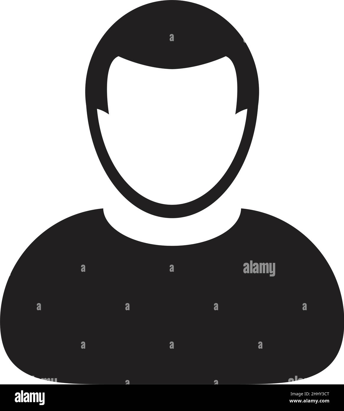 Avatar icon vector male user person profile symbol for business in a ...