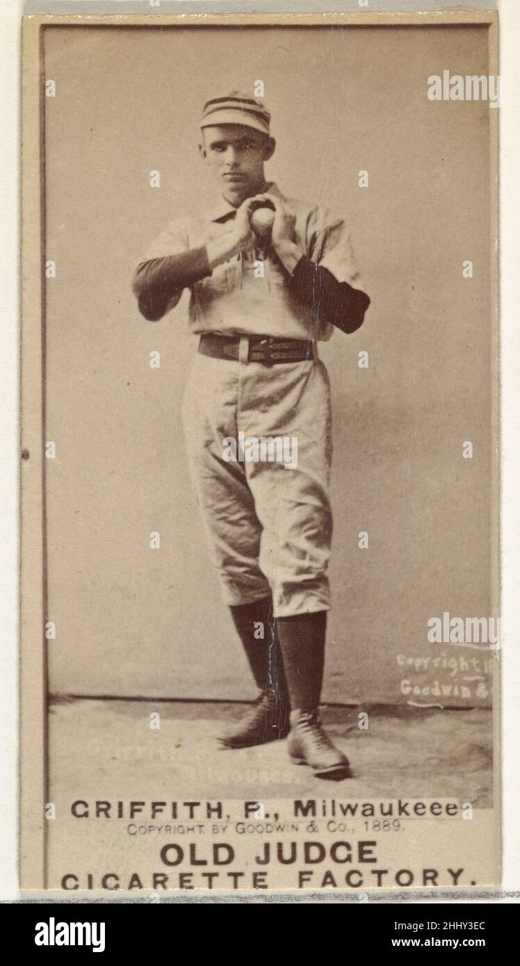 Clark Calvin "Old Fox" Griffith, Pitcher, Milwaukee, from the Old Judge ...