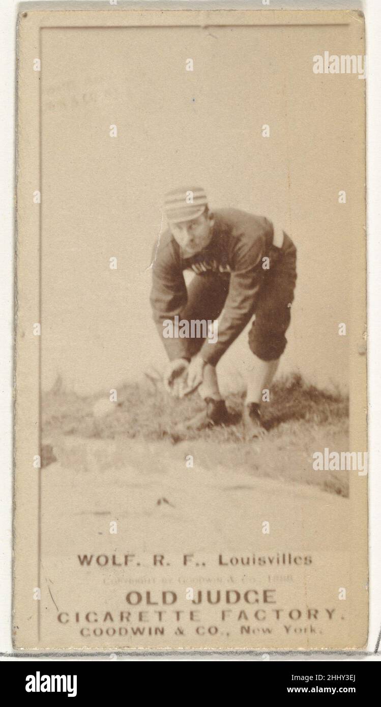 William Van Winkle "Jimmy" Wolf, Right Field, Louisville Colonels, from ...