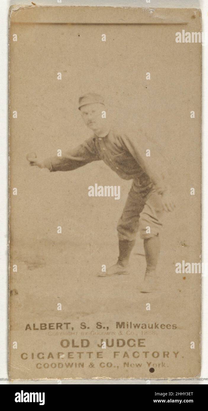 Augustus Peter "Gus" Alberts, Shortstop, Milwaukee, from the Old Judge ...