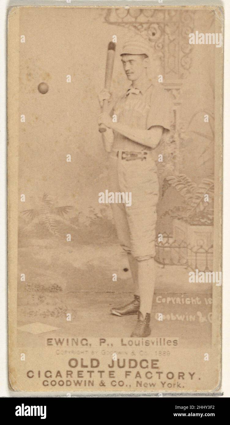 John Ewing, Pitcher, Louisville Colonels, from the Old Judge series ...