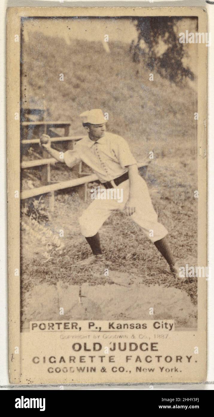 Walter Henry Porter, Pitcher, Kansas City Cowboys, from the Old Judge ...
