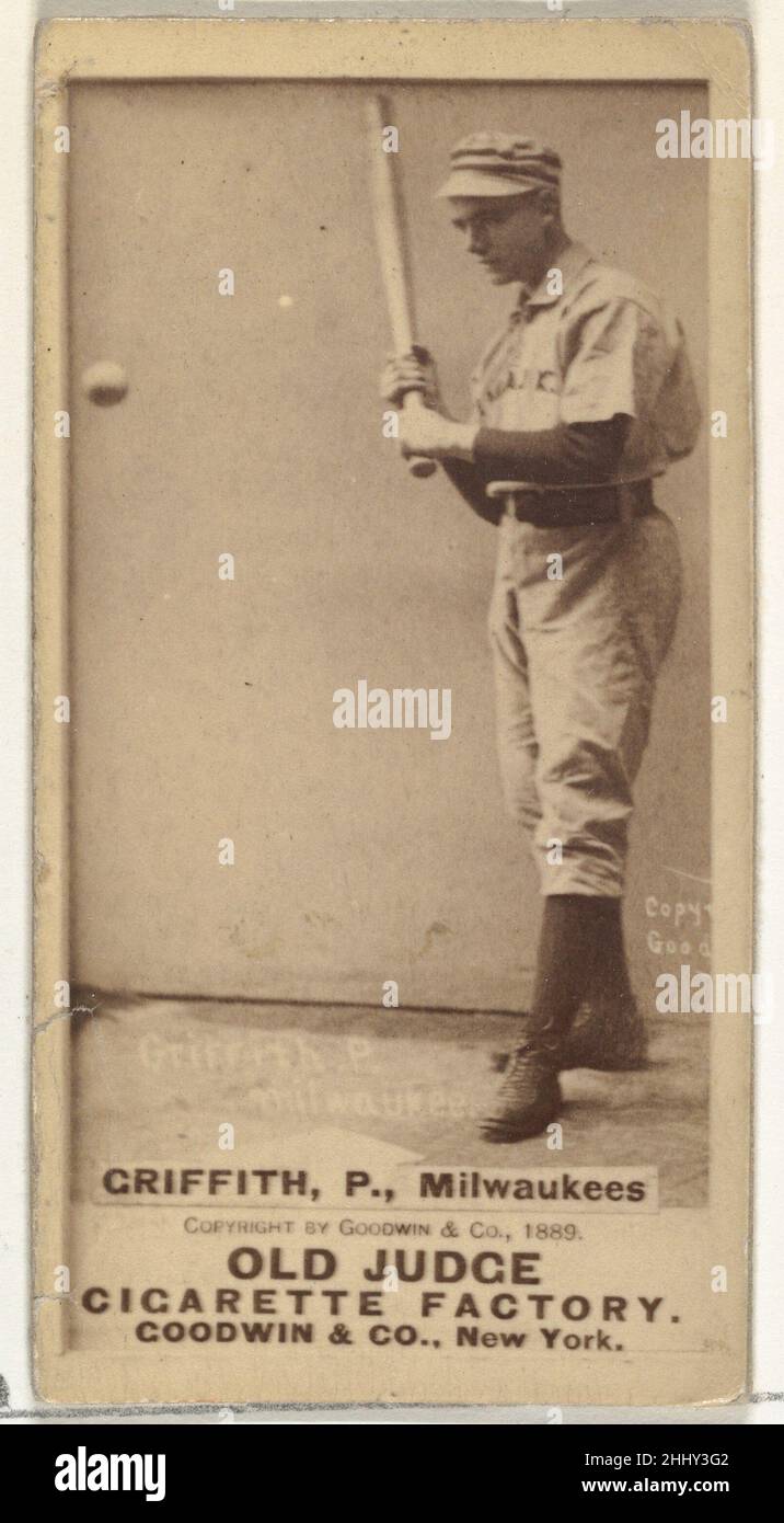 Clark Calvin "Old Fox" Griffith, Pitcher, Milwaukee, from the Old Judge ...