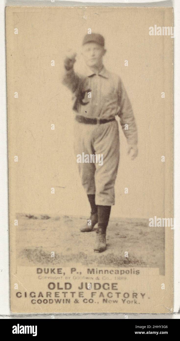 Martin F. "Duck" Duke, Pitcher, Minneapolis, from the Old Judge series ...