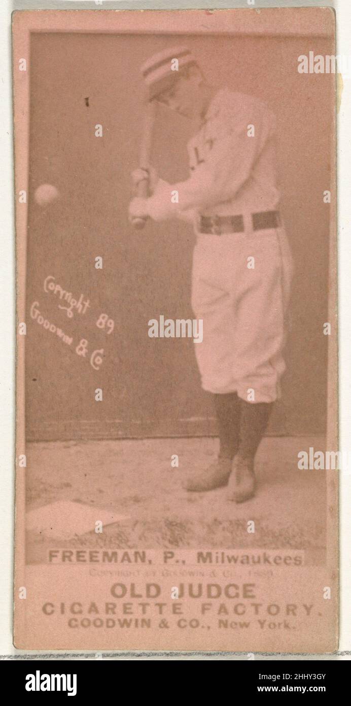 Julius Benjamin "Julie" Freeman, Pitcher, Milwaukee, from the Old Judge ...