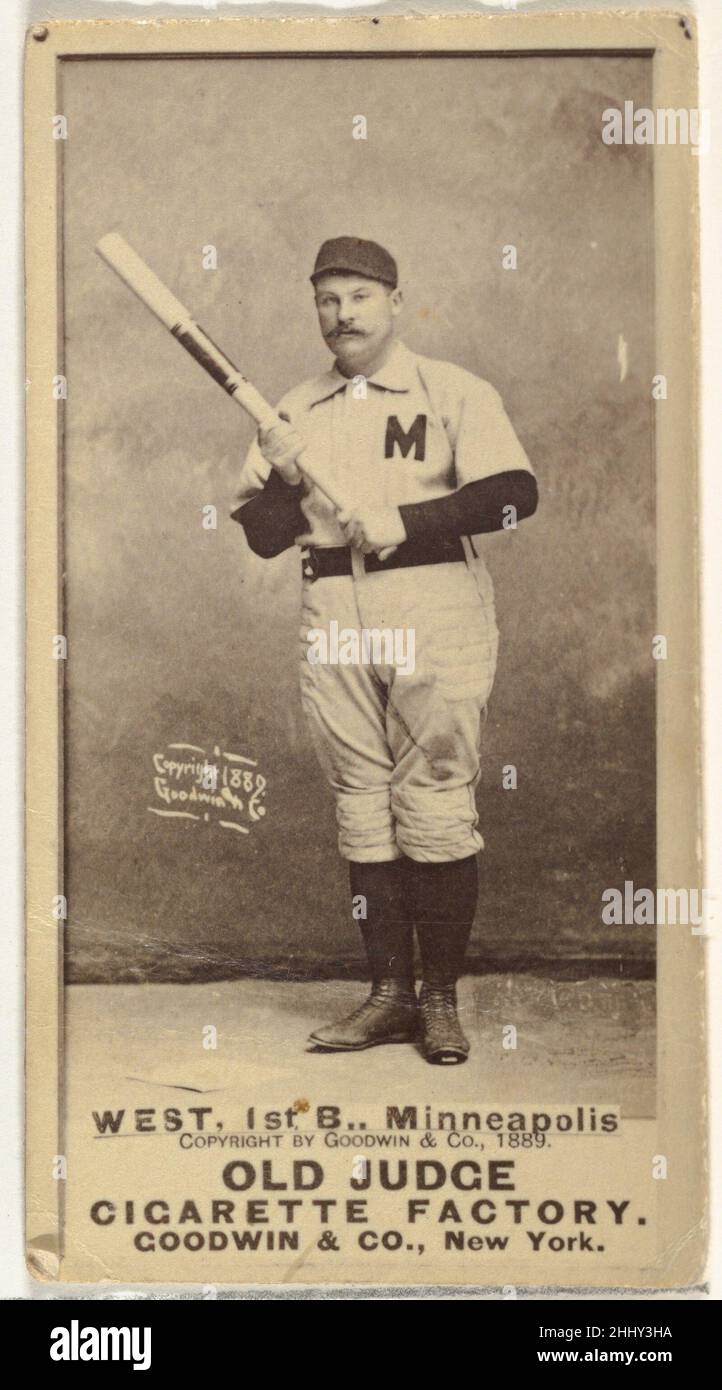 Milton Douglas "Buck" West, 1st Base, Minneapolis, from the Old Judge ...