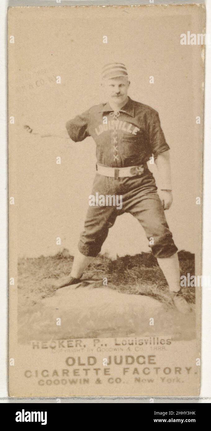 Guy Jackson Hecker, Pitcher, Louisville Colonels, from the Old Judge ...