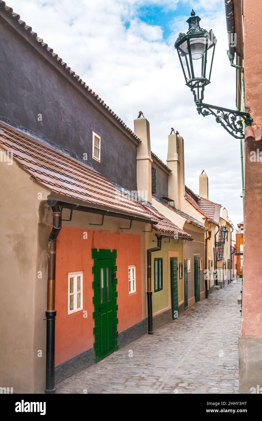 The Golden Lane street in Prague, Czech Republic, Europe Stock Photo ...