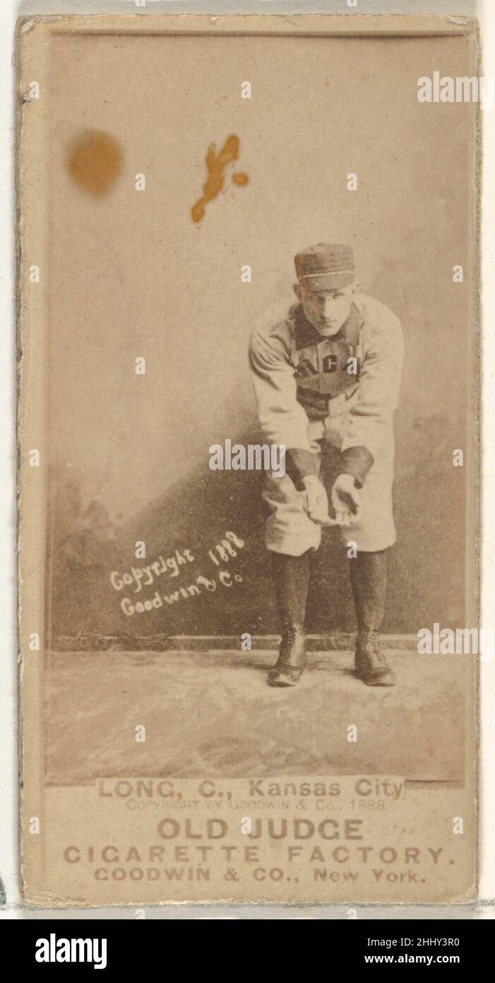 Herman C. Long, Catcher, Kansas City Cowboys, from the Old Judge series ...