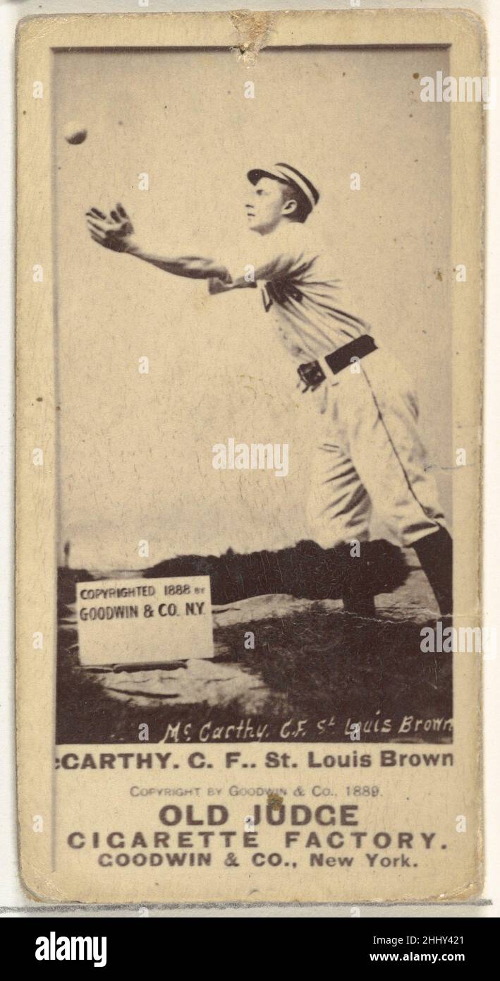 Tommy McCarthy, Center Field, St. Louis Browns, from the Old Judge ...