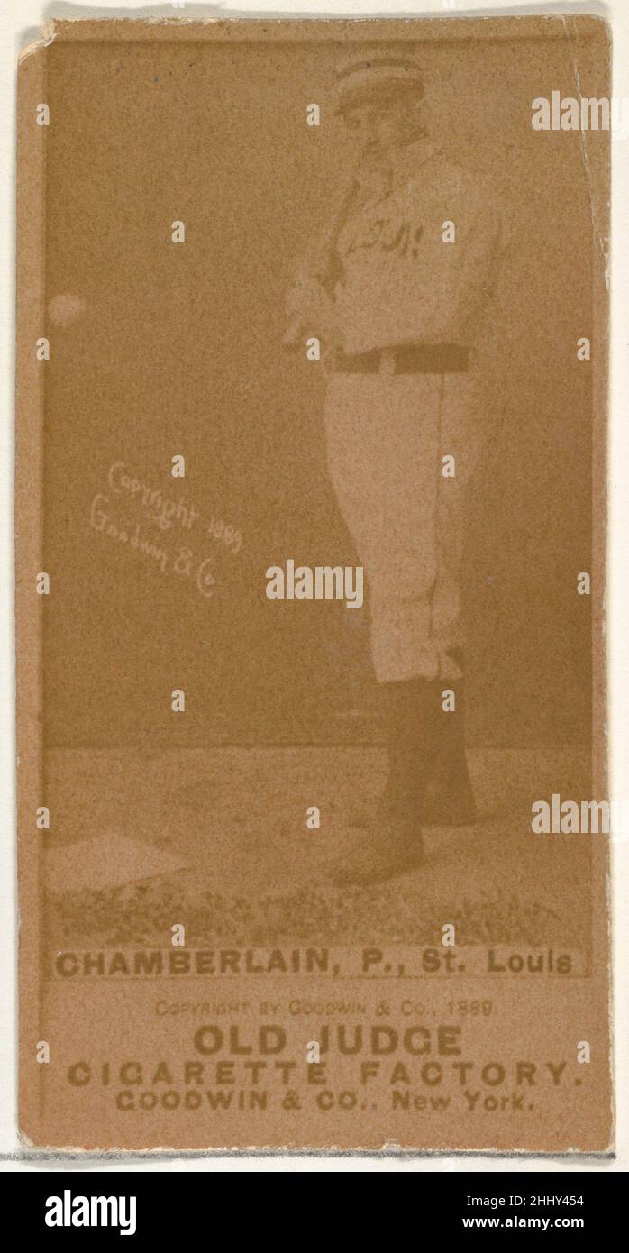 Elton P. "Ice Box" Chamberlain, Pitcher, St. Louis Browns, from the Old ...
