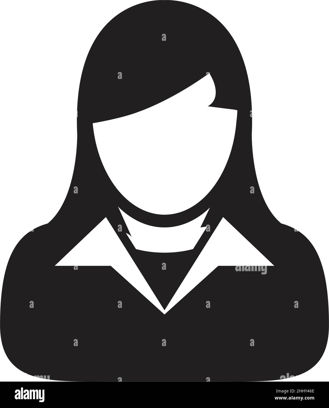 Employer icon vector female user person profile avatar symbol for ...