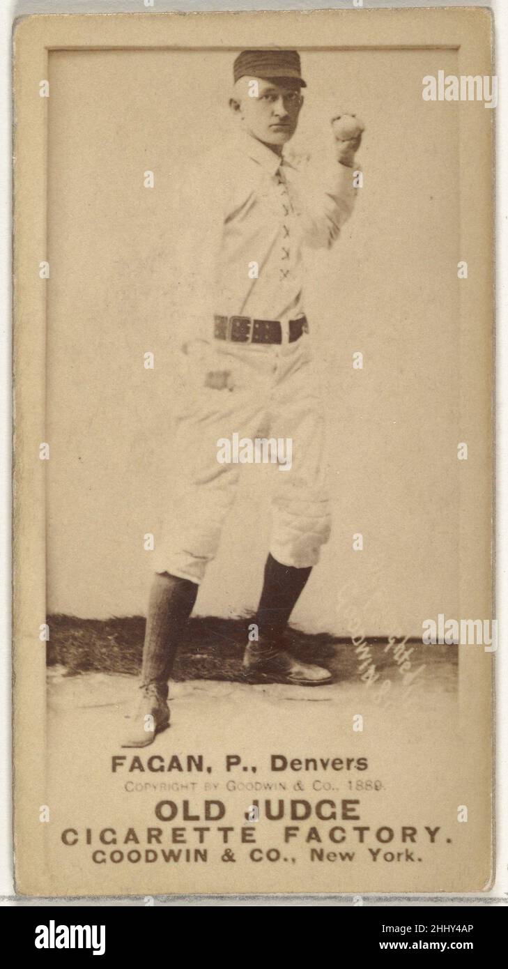 William A. "Bill" Fagan, Pitcher, Denver, from the Old Judge series ...