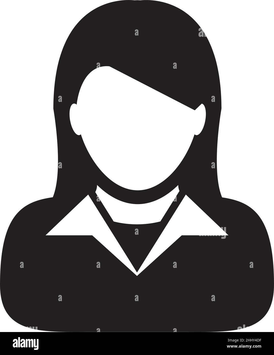 Admin icon vector female user person profile avatar symbol for business ...