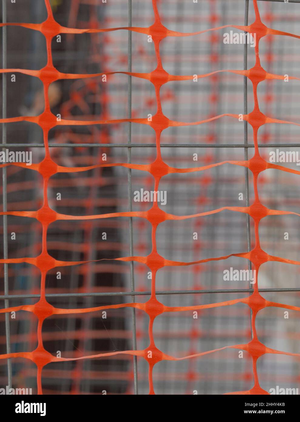 Orange plastic mesh fencing hi-res stock photography and images - Alamy