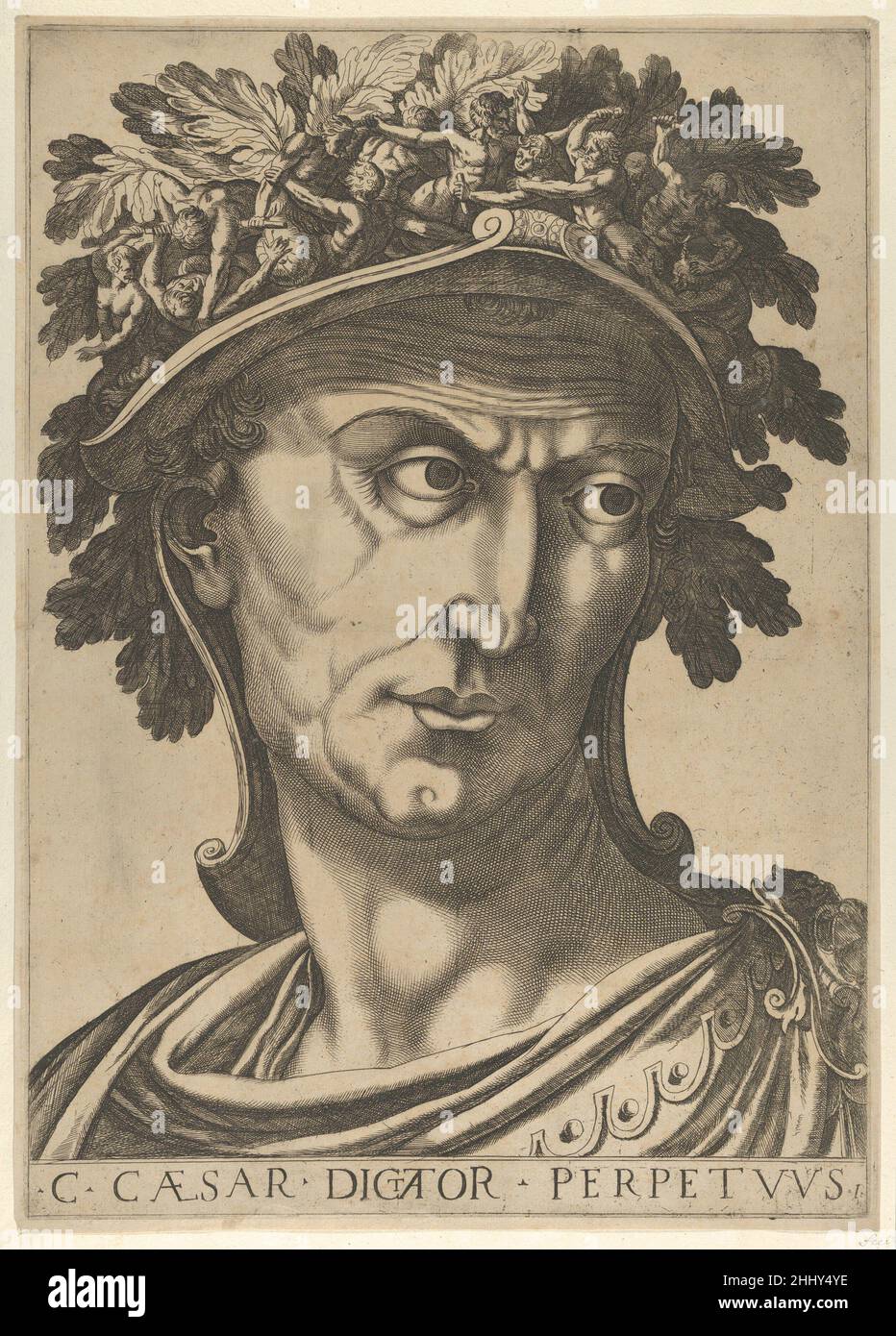 Plate 1: Julius Caesar looking to the right, from 'The Twelve Caesars' 1610–40 Anonymous. Plate ...