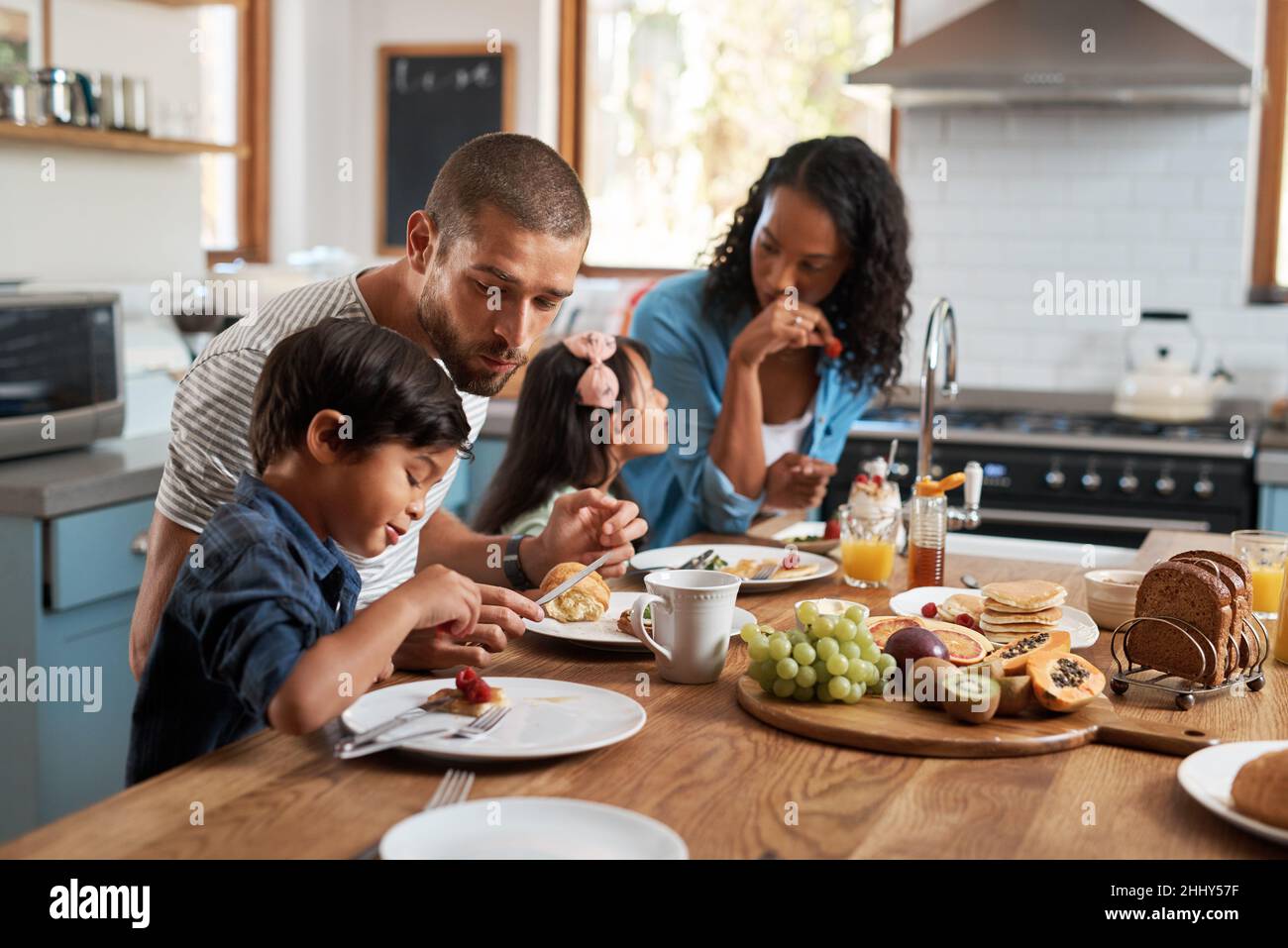 It's not a good morning without breakfast Stock Photo - Alamy