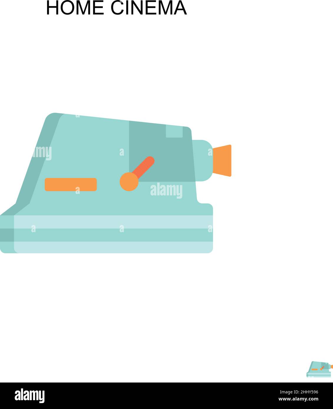 Home cinema Simple vector icon. Illustration symbol design template for ...