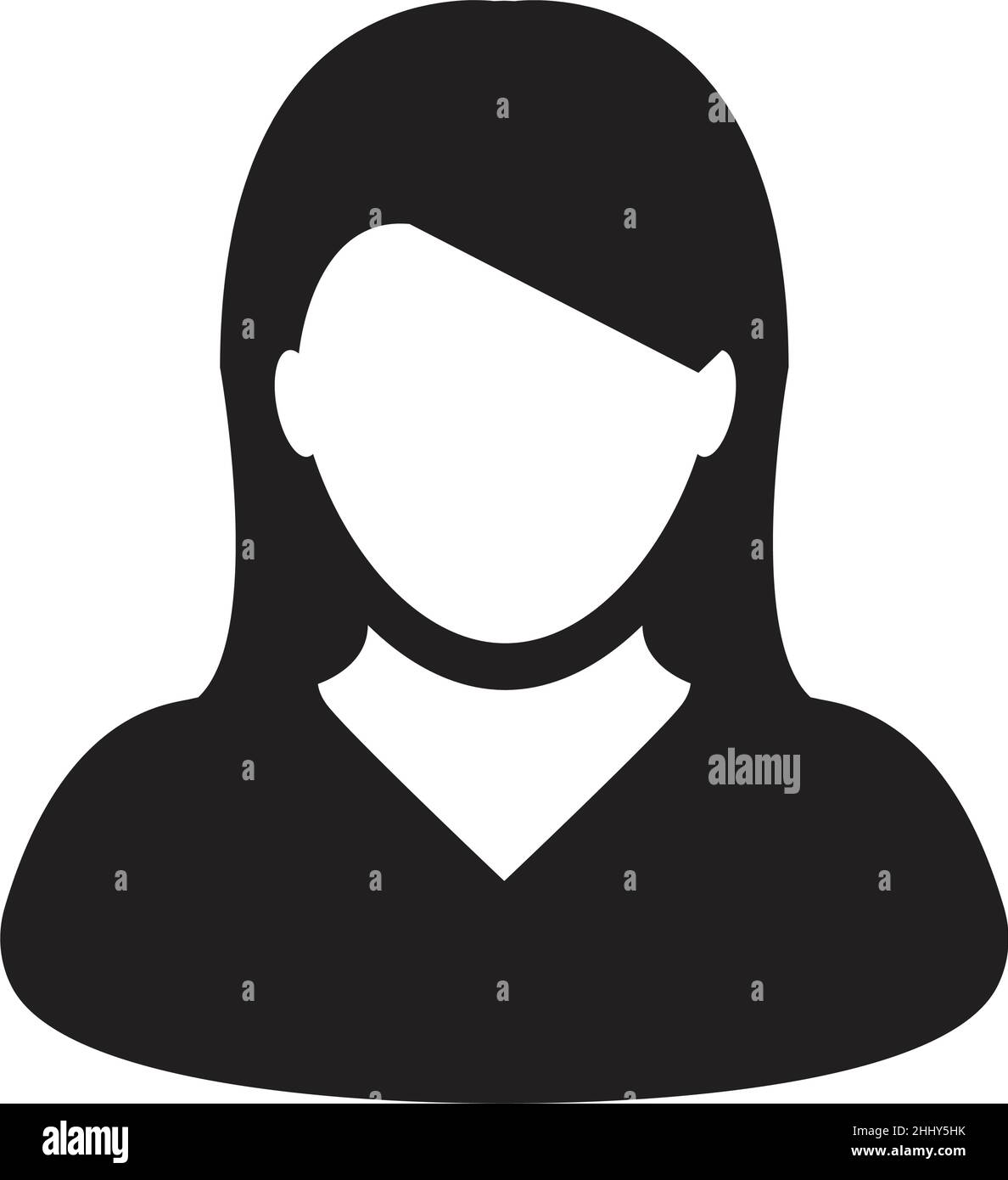 Staff icon vector female user person profile avatar symbol for business ...