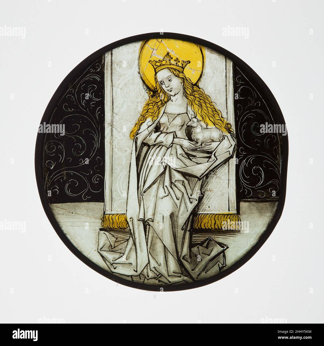 Roundel with Saint Agnes ca. 1490 German. Roundel with Saint Agnes ...