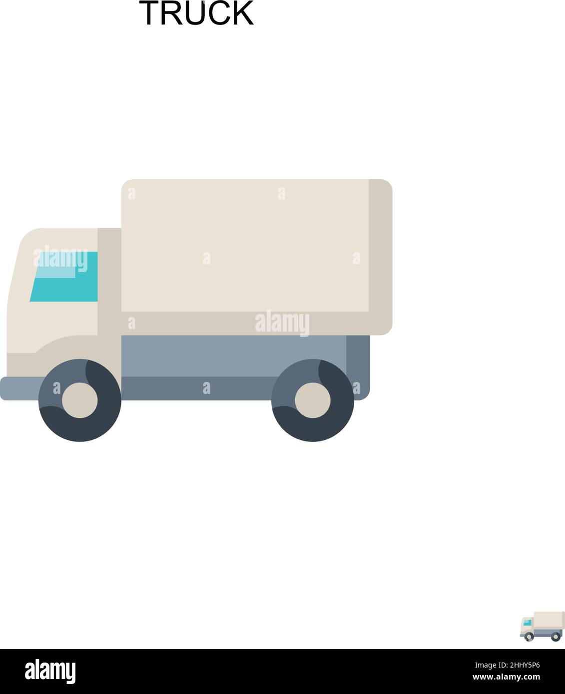 Truck Simple vector icon. Illustration symbol design template for web ...
