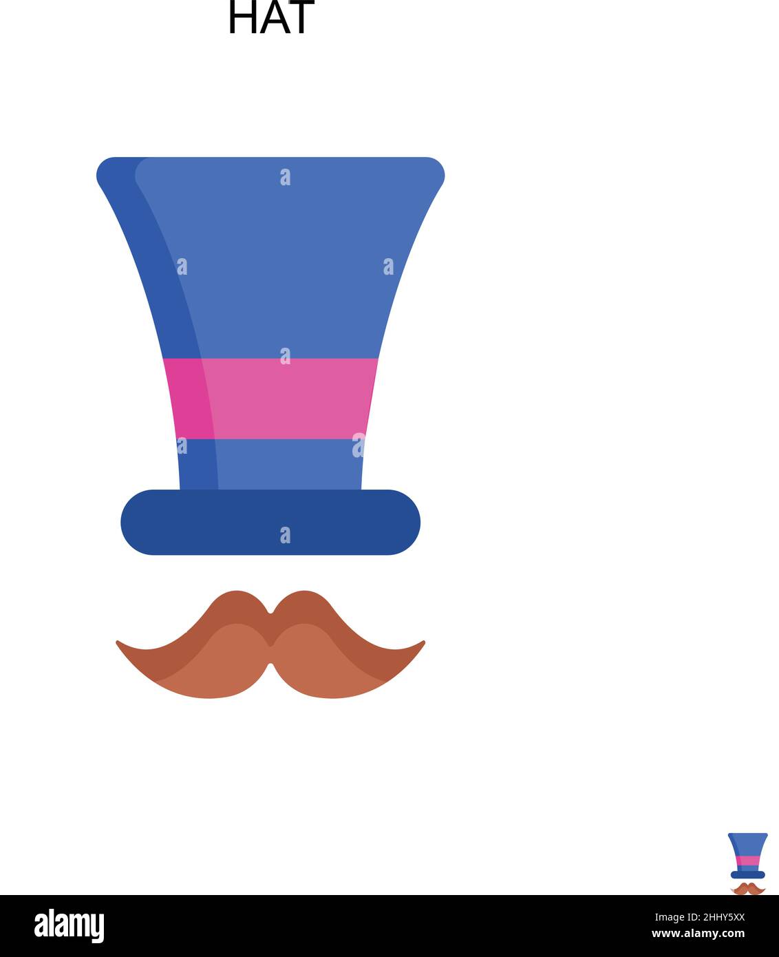 Hat Simple vector icon. Illustration symbol design template for web ...