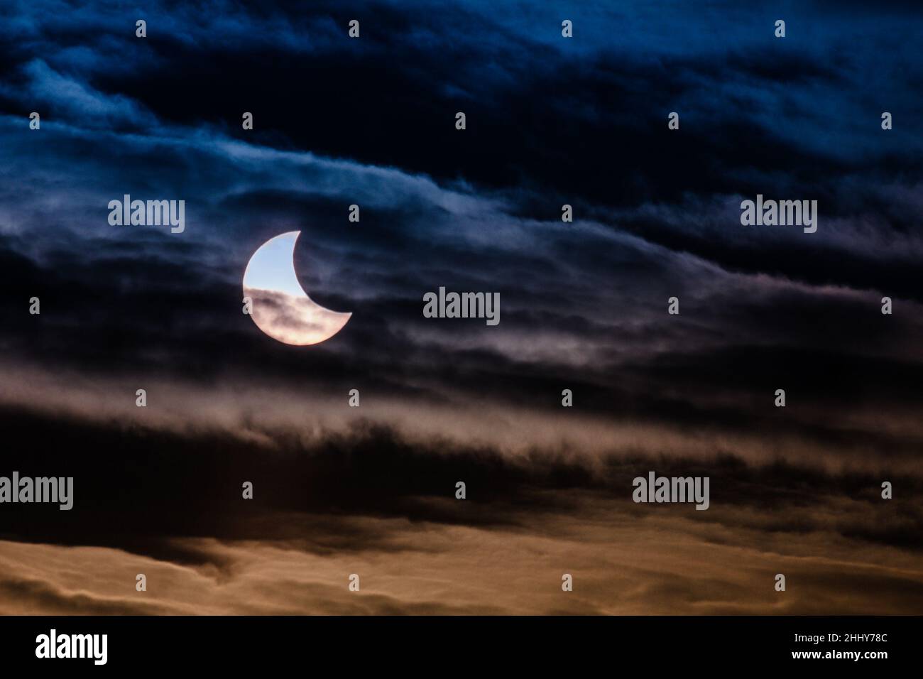Partial Solar Eclipse Stock Photo - Alamy