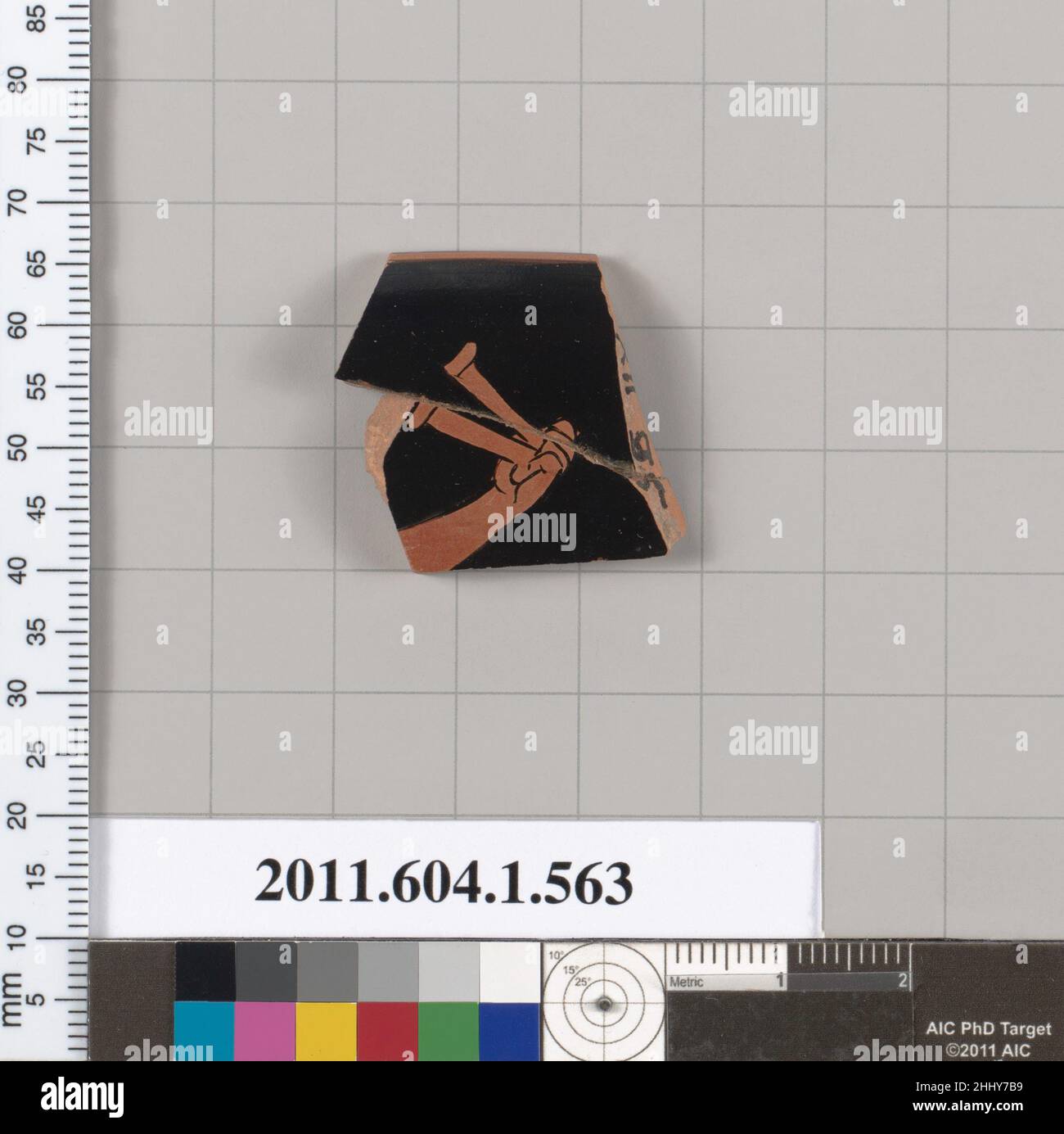 Terracotta rim fragment of a kylix (drinking cup) 480–470 B.C. Greek ...